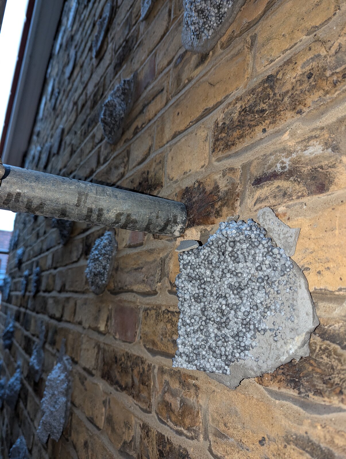 Removing adhesive blobs from external wall | DIYnot Forums