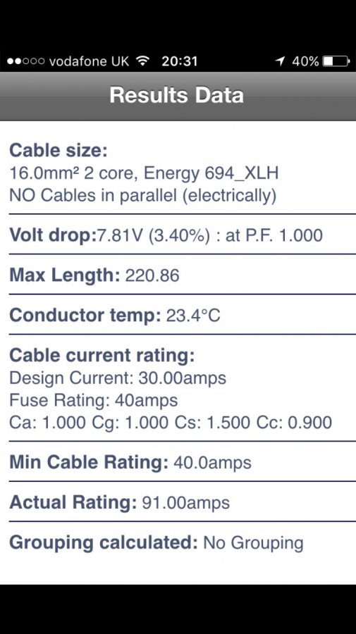 Armoured Cable Size | DIYnot Forums