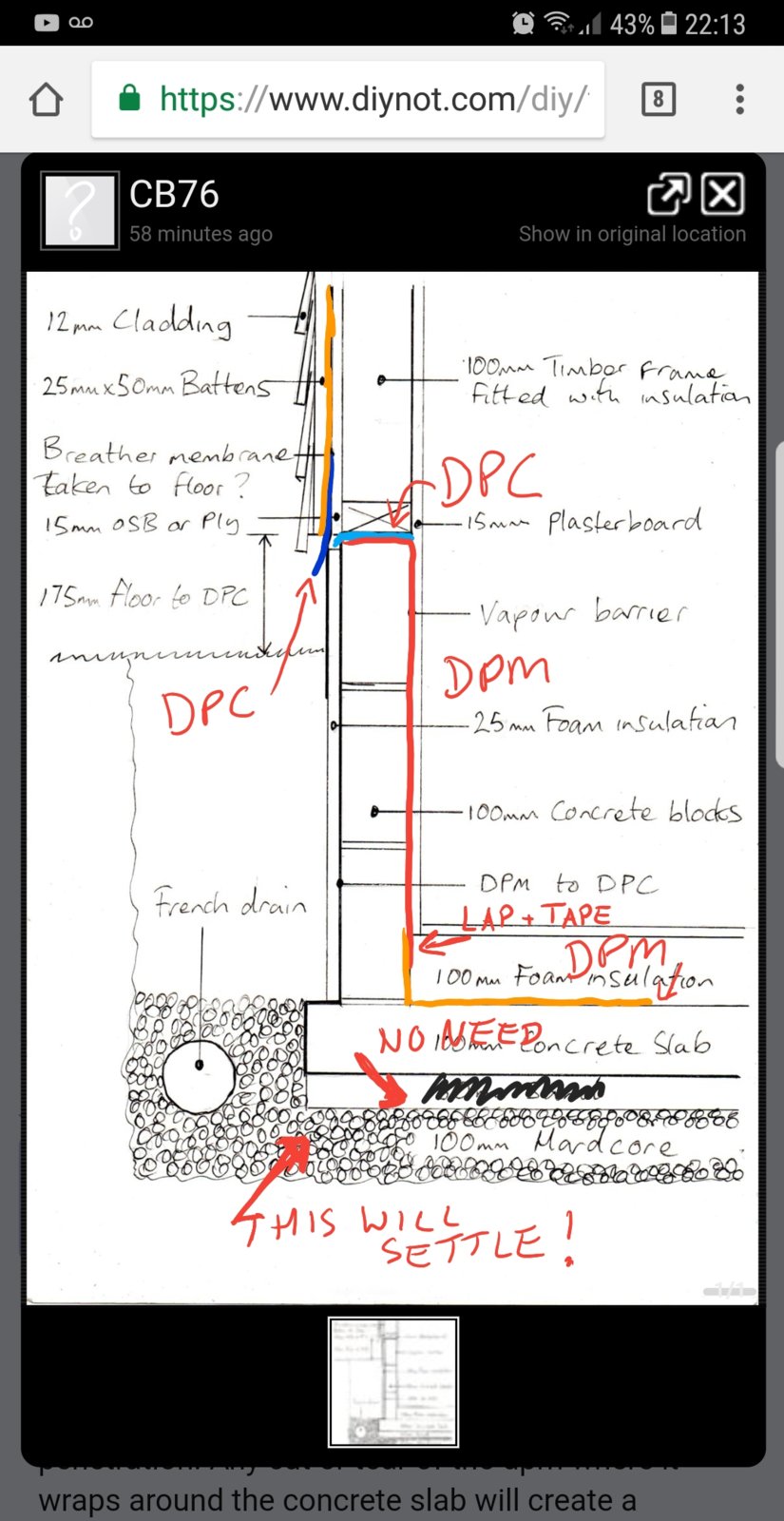 Breather membrane below dpc - big no no? | DIYnot Forums