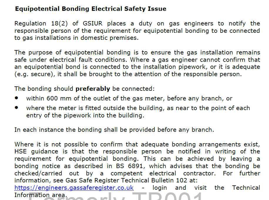 Gas bonding regulations | Page 5 | DIYnot Forums