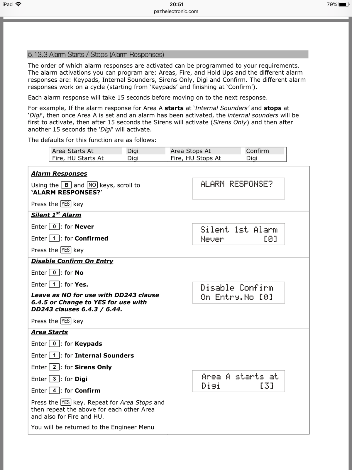 Pyronix Euro 46 Entry timer | DIYnot Forums