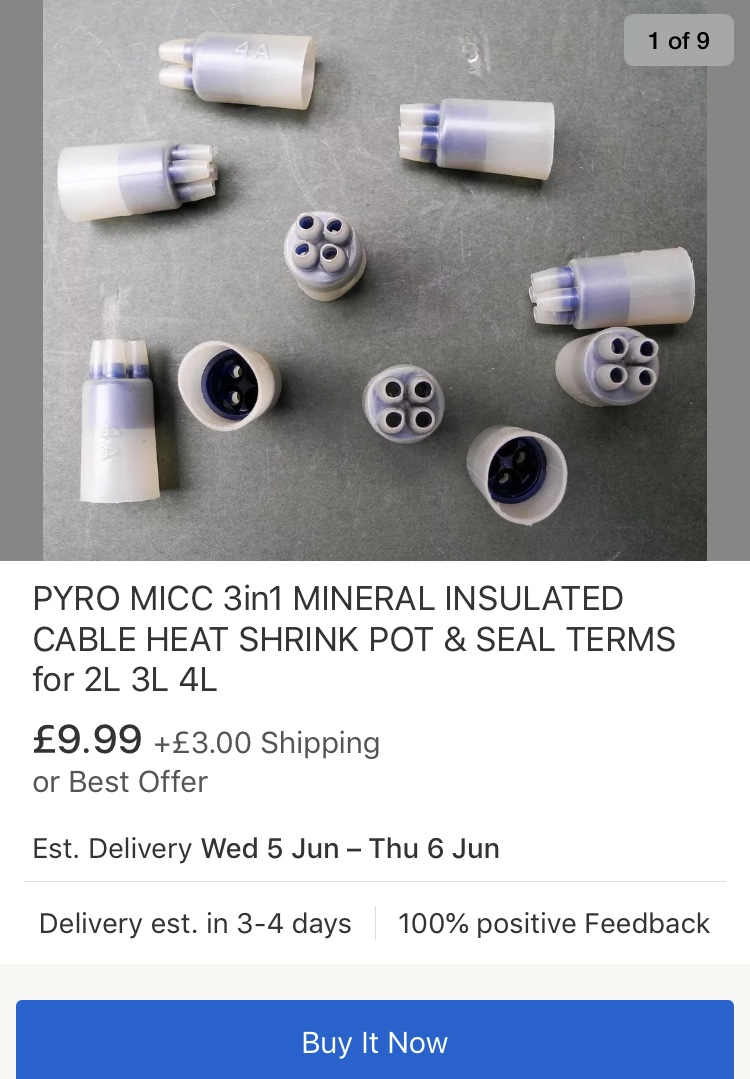 Heat shrink MICC terminations | DIYnot Forums