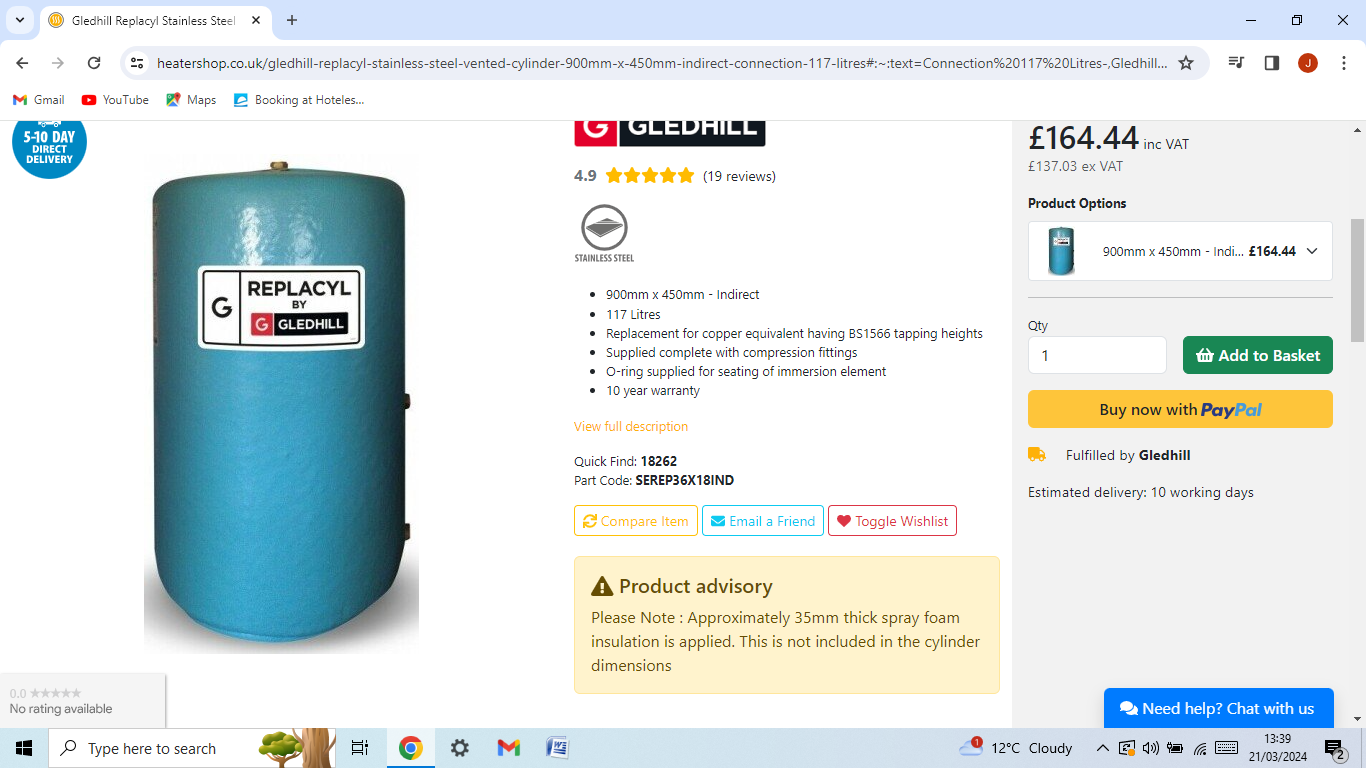 Hot water cylinder losing heat | DIYnot Forums