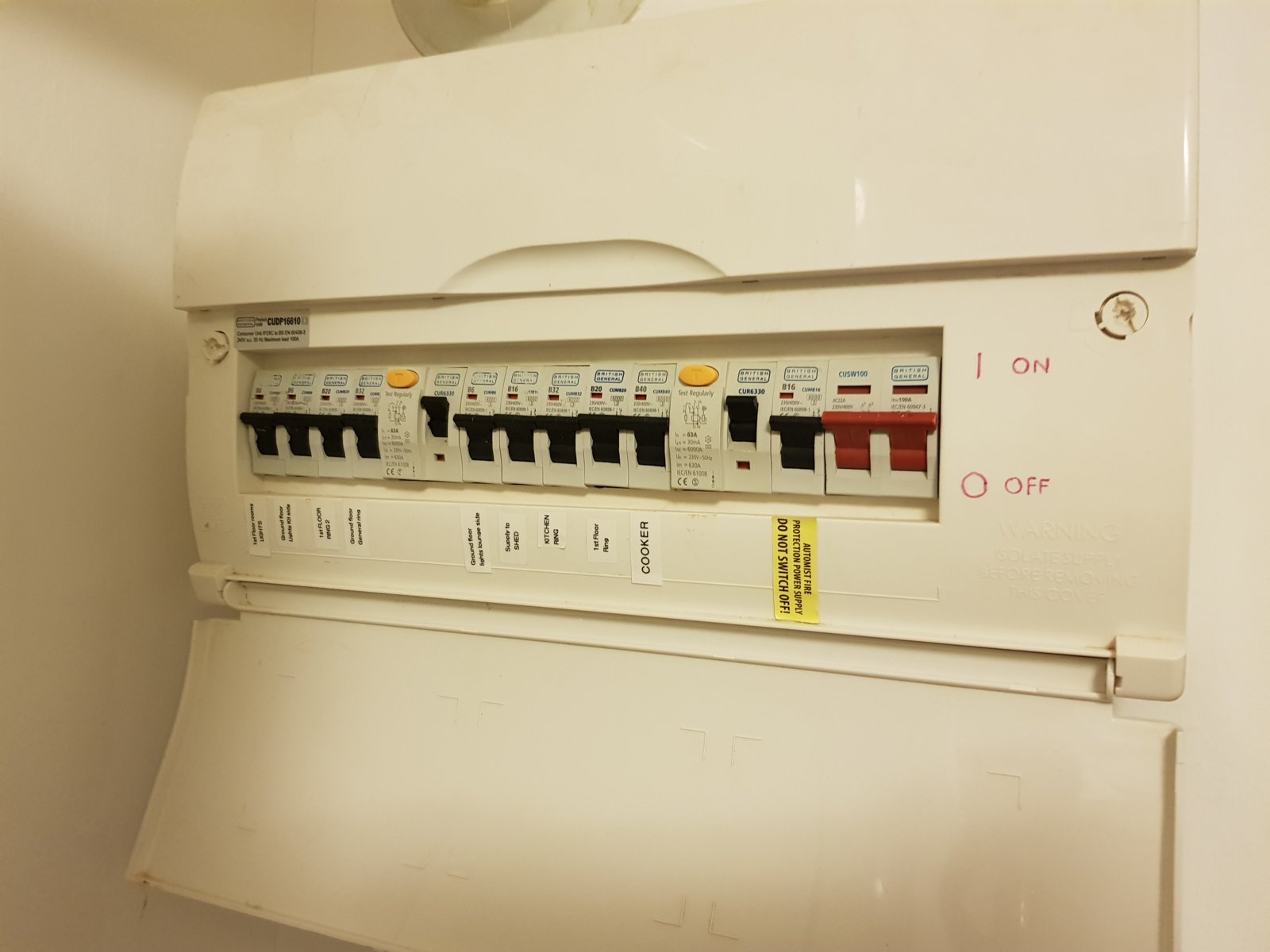 Consumer unit full - what are my options? | DIYnot Forums