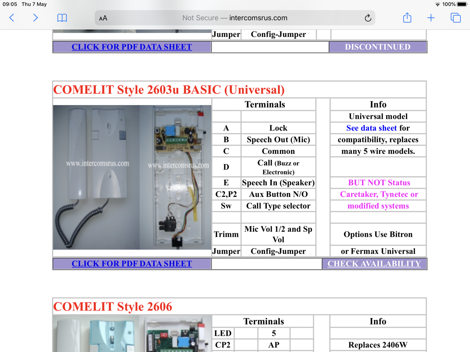 Door Entry Handset Replacement wiring problem | DIYnot Forums