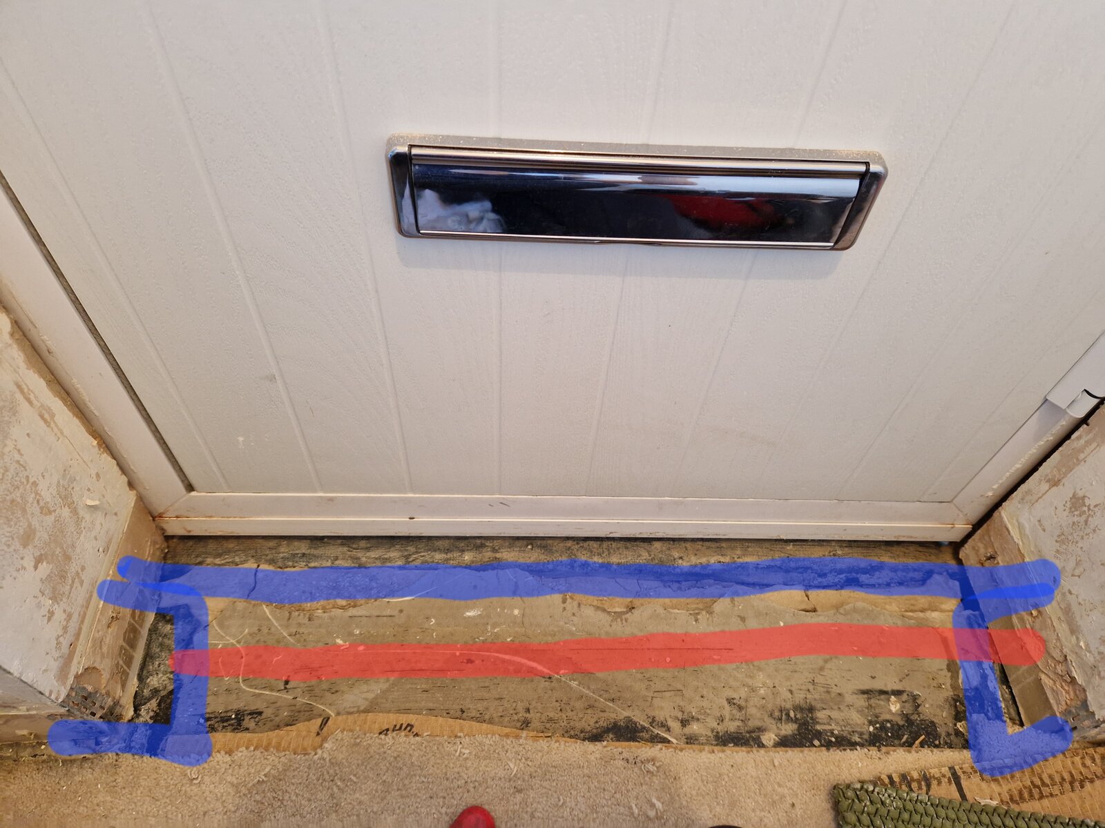 Cracked floor under UPVC door | DIYnot Forums