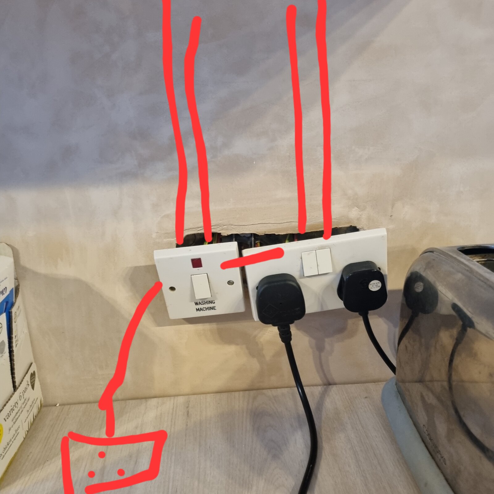 Best way to add sockets/switches to these outlets. See images. | DIYnot Forums