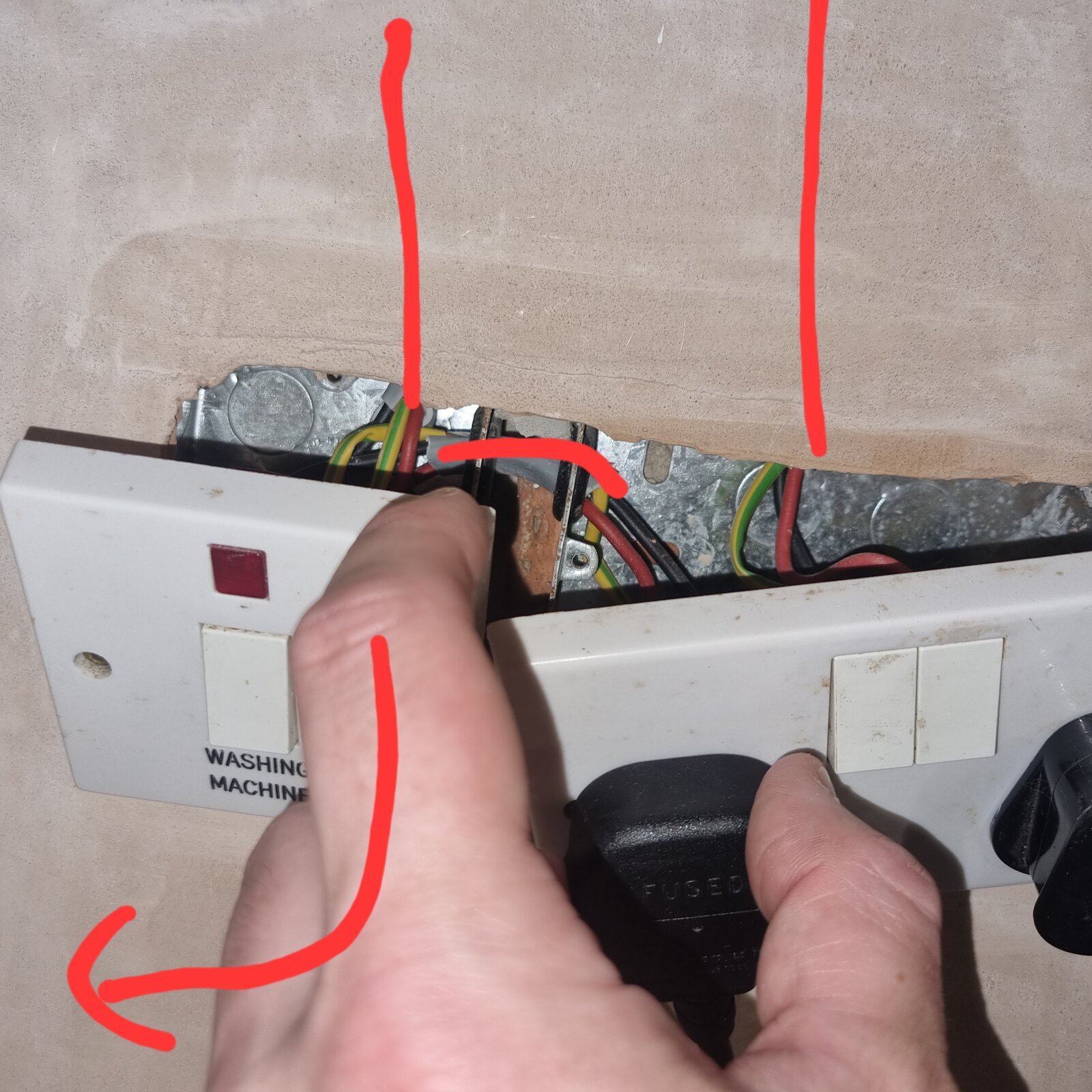 Best way to add sockets/switches to these outlets. See images. | DIYnot Forums