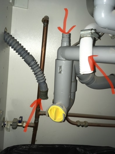 How to connect 2 waste pipes into sink waste? | DIYnot Forums