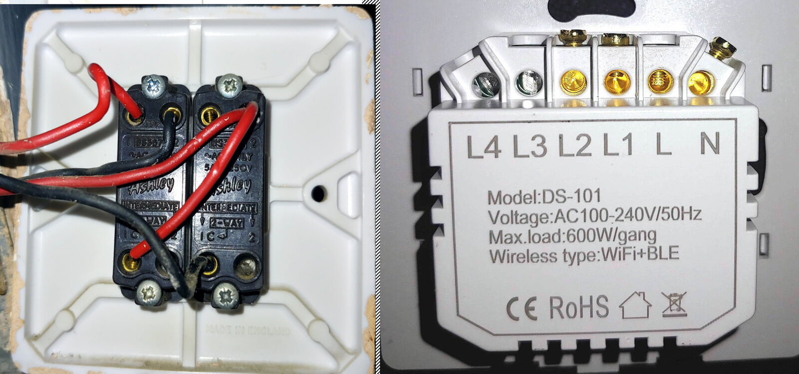 Old complicated switch to new touch one ! | DIYnot Forums