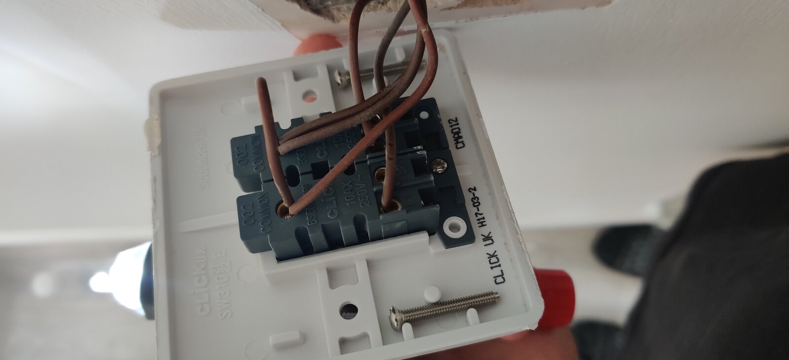 Older wiring to a new 2-gang smart switch | DIYnot Forums