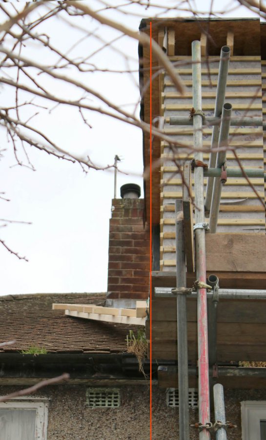 dormer almost touching centre line of party wall | DIYnot Forums
