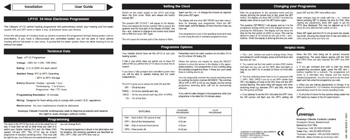 Lifestyle Programmer | DIYnot Forums