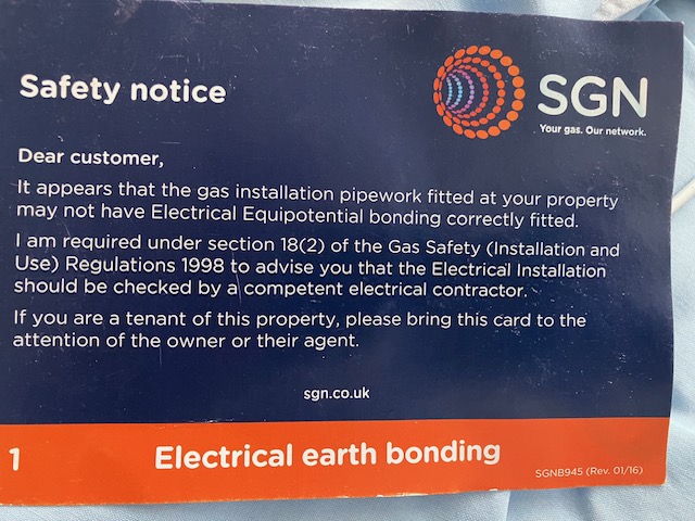 Gas bonding - is my incoming gas pipe PE? | DIYnot Forums