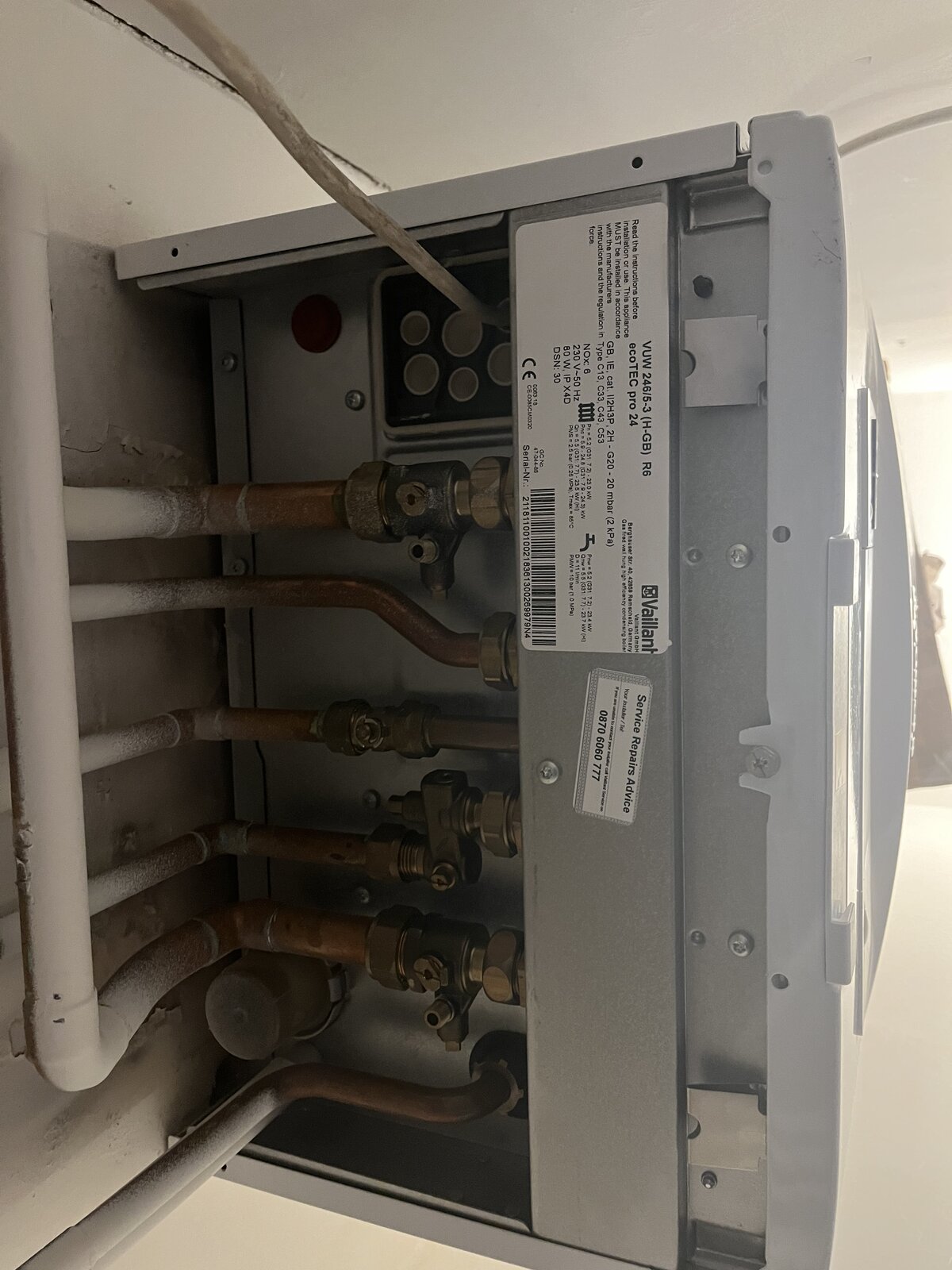 Vaillant EcoTec Pro 28: F.22 warning (low pressure), but no filling loop | DIYnot Forums
