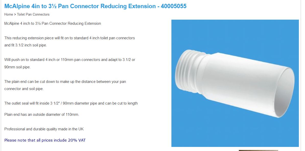 Toilet pan connector advise | DIYnot Forums