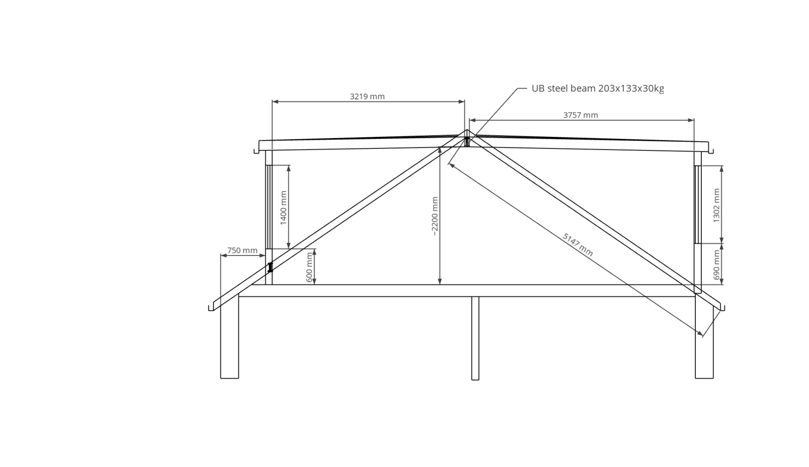 Double up on raker for dormer? | DIYnot Forums