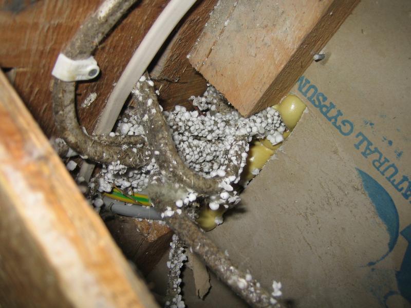 polystyrene beads and electrical cable twin and earth | DIYnot Forums