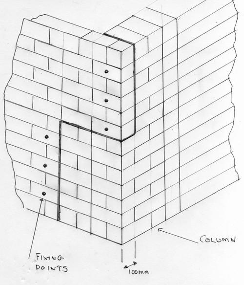 Fixing wall to column | DIYnot Forums