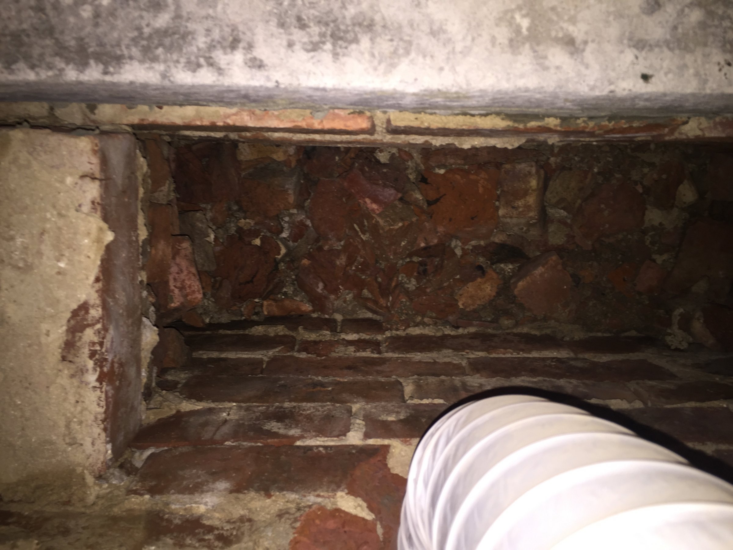 Worried about bricks inside chimney being unsupported | DIYnot Forums