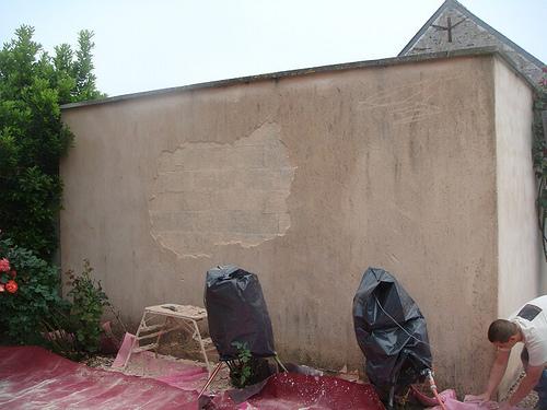 Rendering Existing Yard Wall | DIYnot Forums
