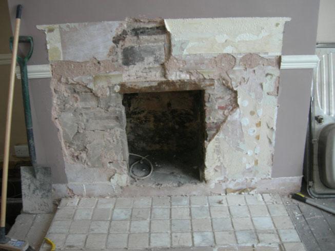 Fireplace opening enlargement | DIYnot Forums
