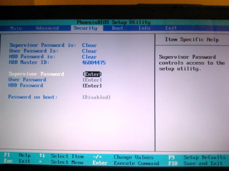 phoenix bios advanced menu | DIYnot Forums
