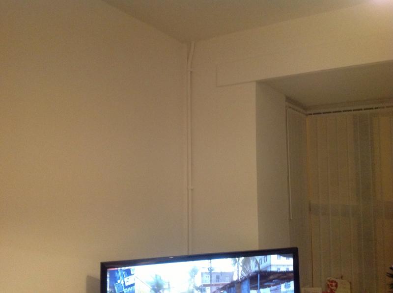 Suggestions for hiding this gas pipe in living room? | DIYnot Forums