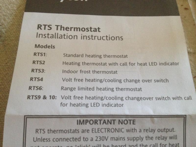 wire a drayton rts1 to a 120w tube heater | DIYnot Forums