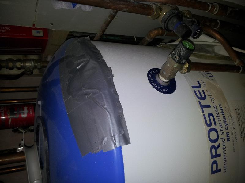 Mysterious hole in unvented cylinder | DIYnot Forums