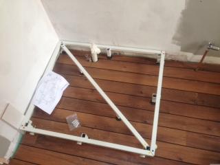 Shower tray / frame installation on non right angled walls | DIYnot Forums