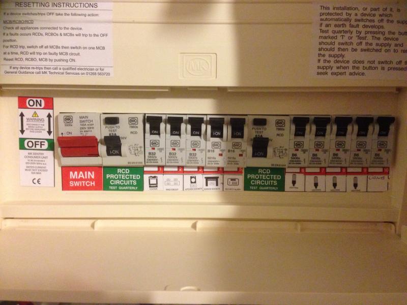 MCB change on garage circuit | DIYnot Forums
